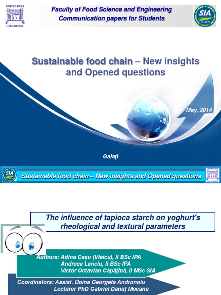The Influence of Tapioca Starch On Yoghurt - S Rheological and Textural ... The Influence of Tapioca Starch On Yoghurt - S Rheological and Textural ...