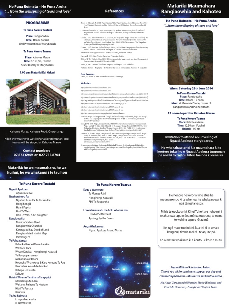 Ngāti Apakura Matariki Celebration | PDF | Māori People | Demographics ...