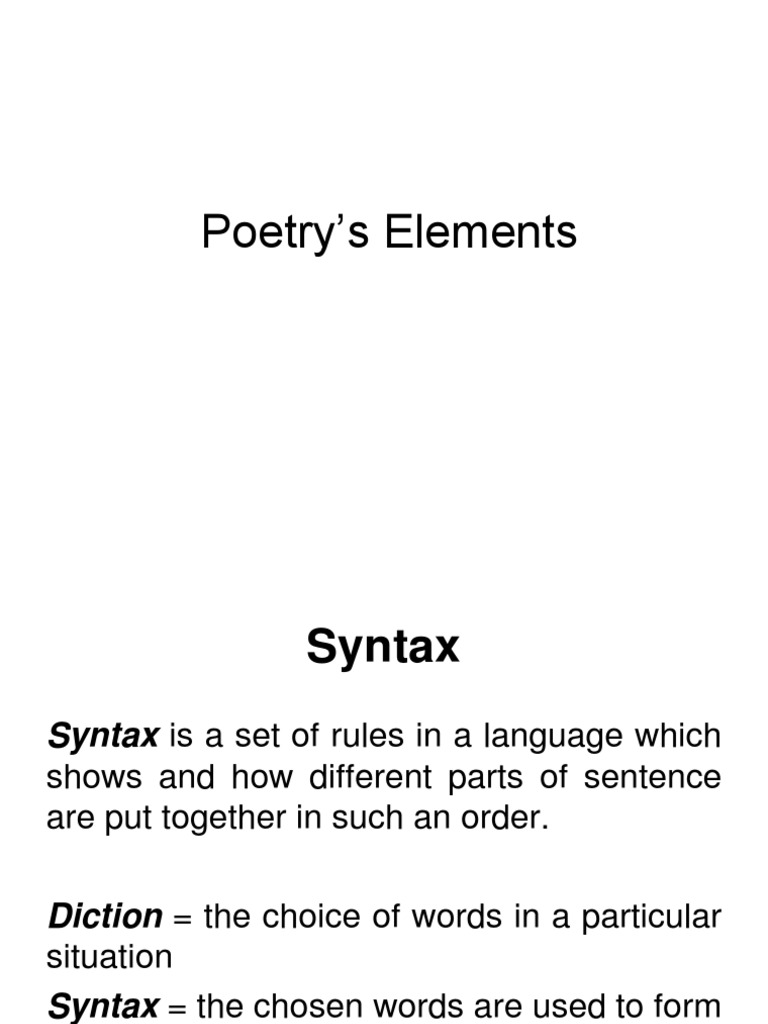 Meeting 3 Syntax and Figurative Language | PDF | Poetry | Syntax