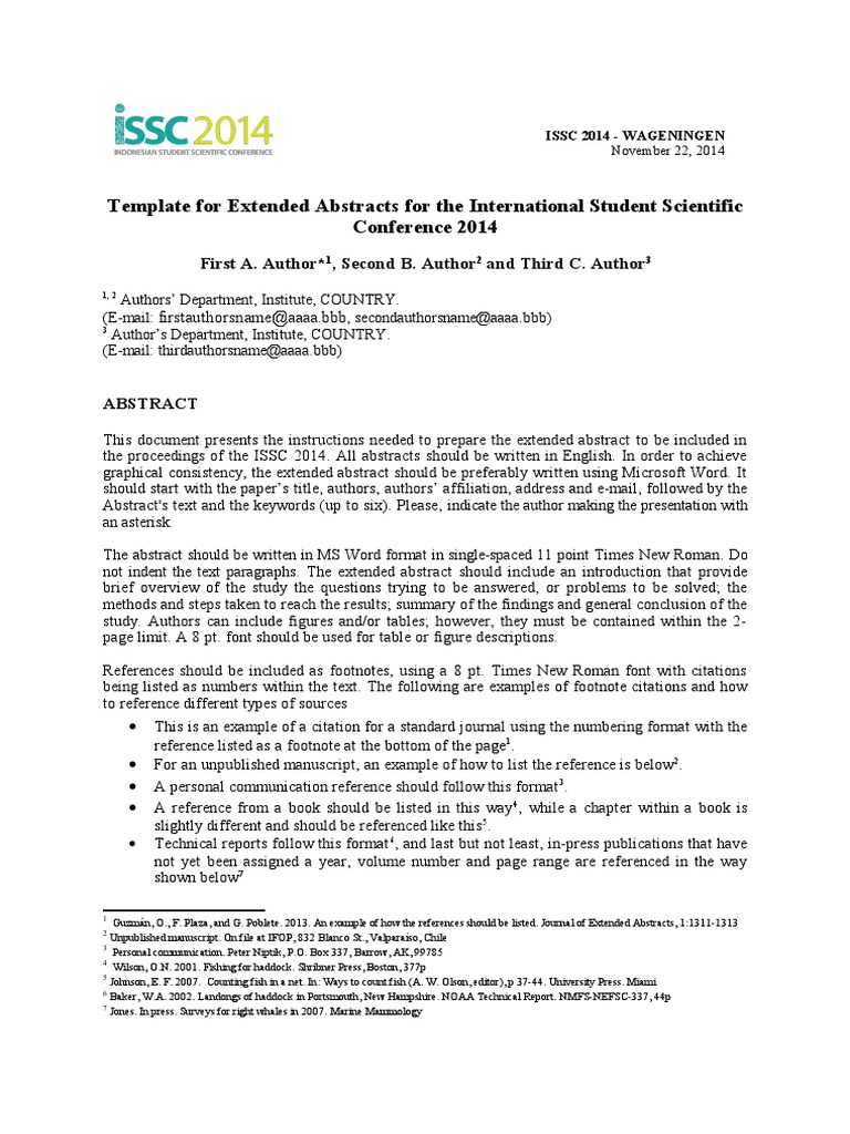 Extended Abstract Template - IsSC | PDF