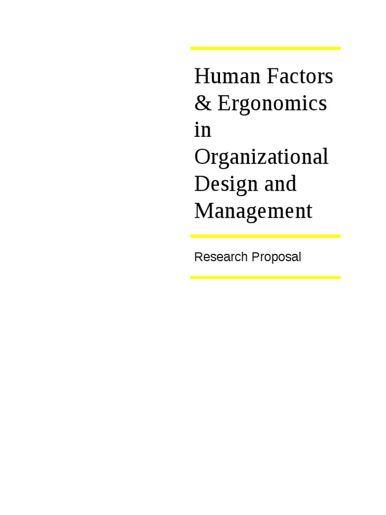 Human Factors & Ergonomics in Organizational Design and Management ...