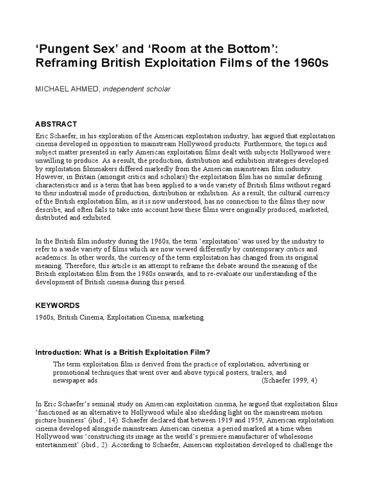 British Exploitation Cinema of 60s | PDF | Film Industry | Cinema Of ...