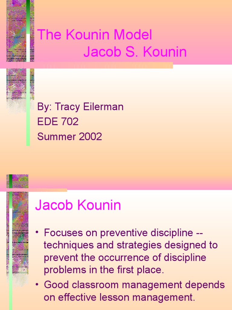 Kounin Model | PDF | Classroom Management | Teachers