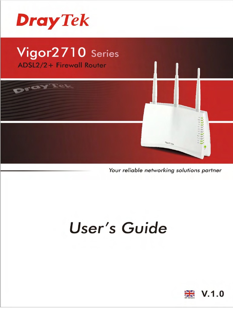Draytek Vigor 2710 User Guide | PDF | Wireless Lan | Computer Network