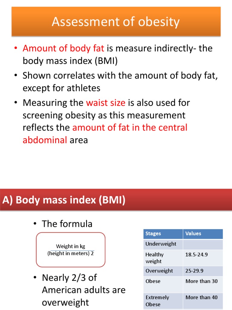 Assessment of Obesity | PDF | Adipose Tissue | Body Mass Index