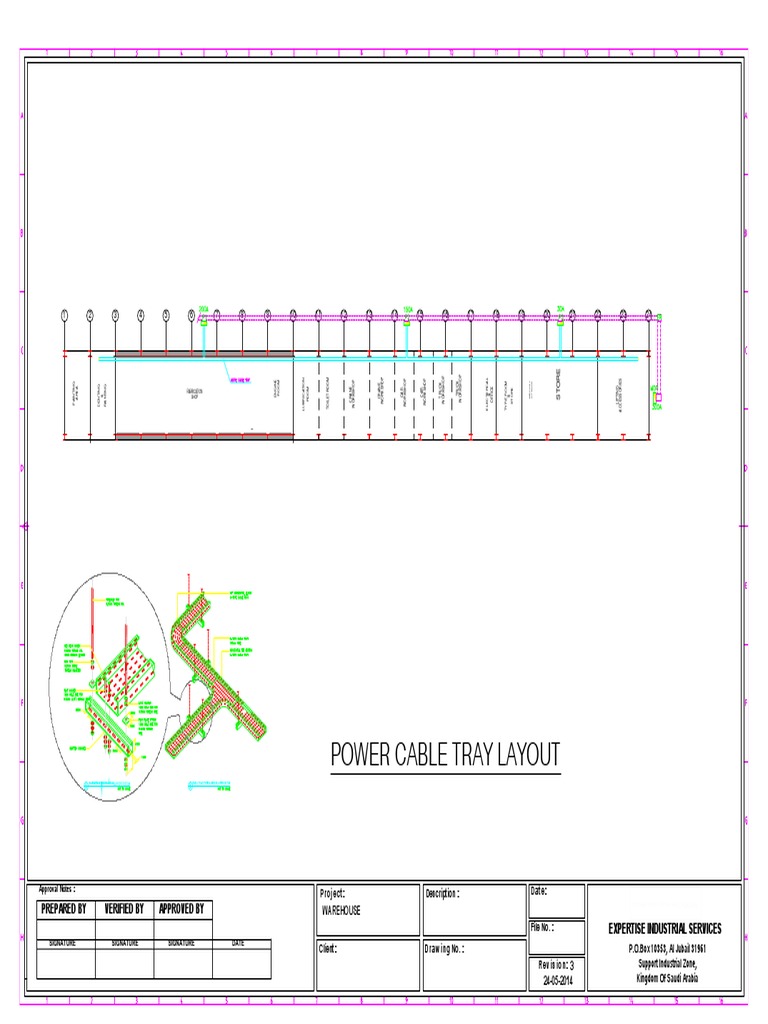 Power Cable Tray Layout: Prepared by Verified by Approved by | PDF