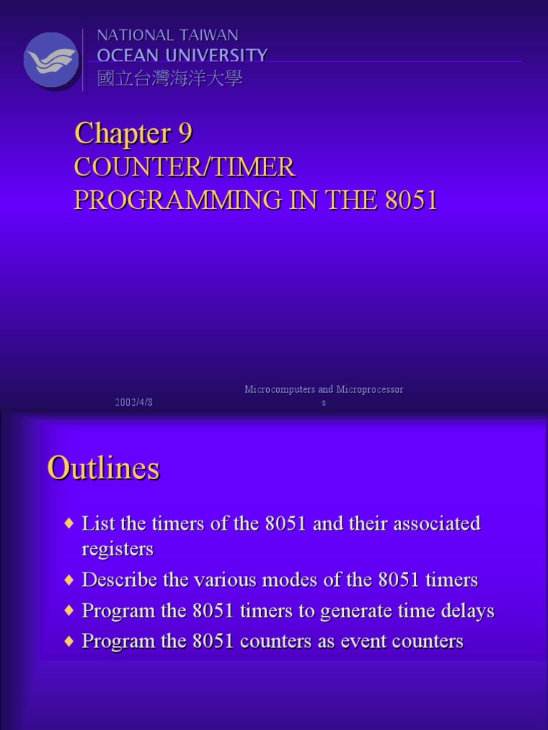 Counter/Timer Programming in The 8051 | PDF | Timer | Microprocessor