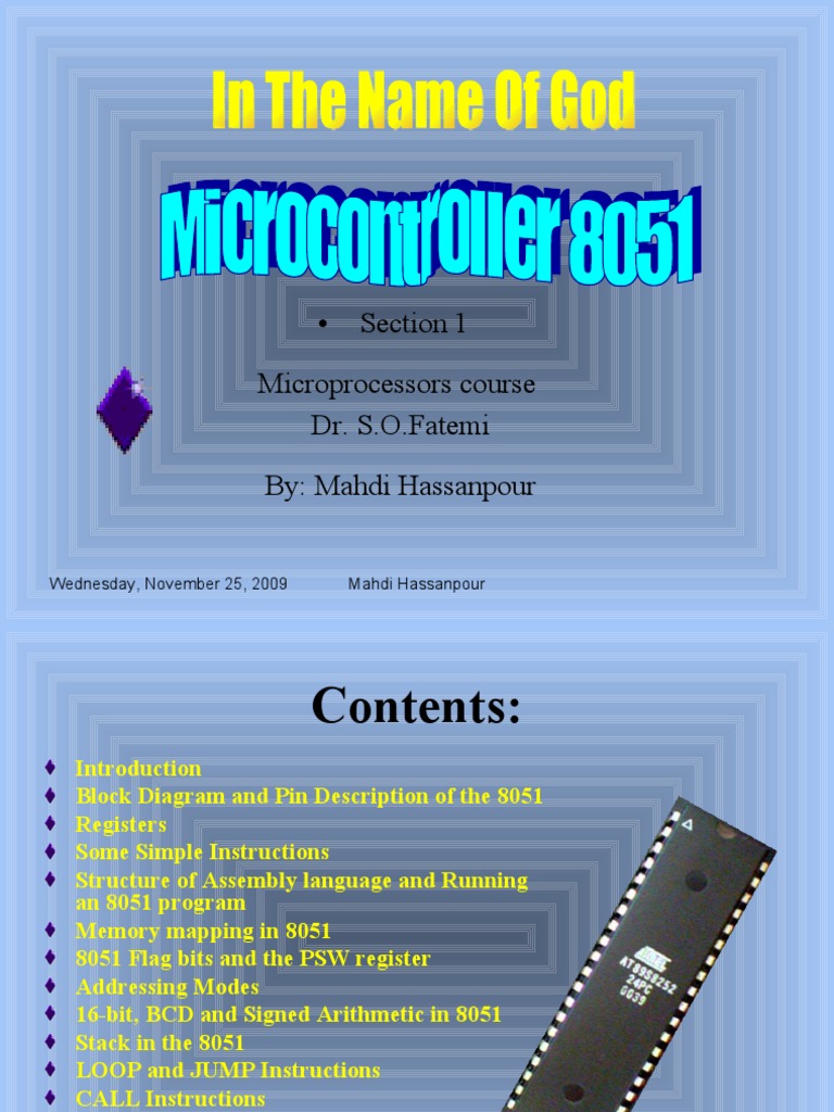 Microcontroller 8051 - 1 | PDF | Microcontroller | Microprocessor