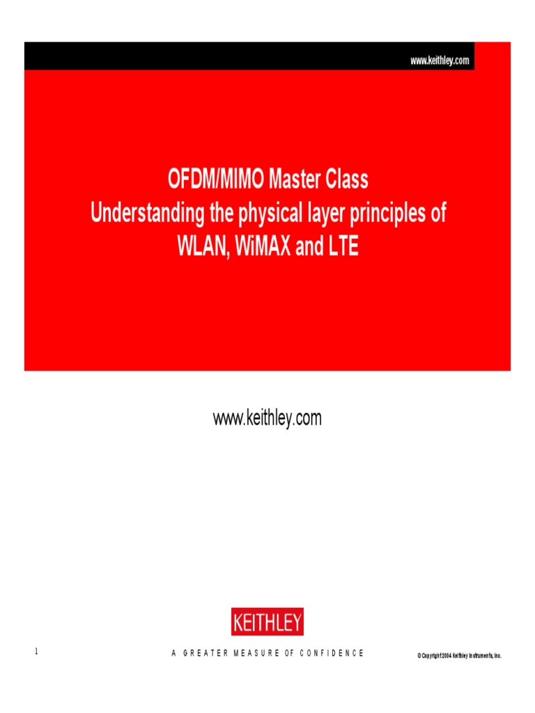 Understanding Physical Layer Principles Wlan Wimax Lte | PDF | Computers