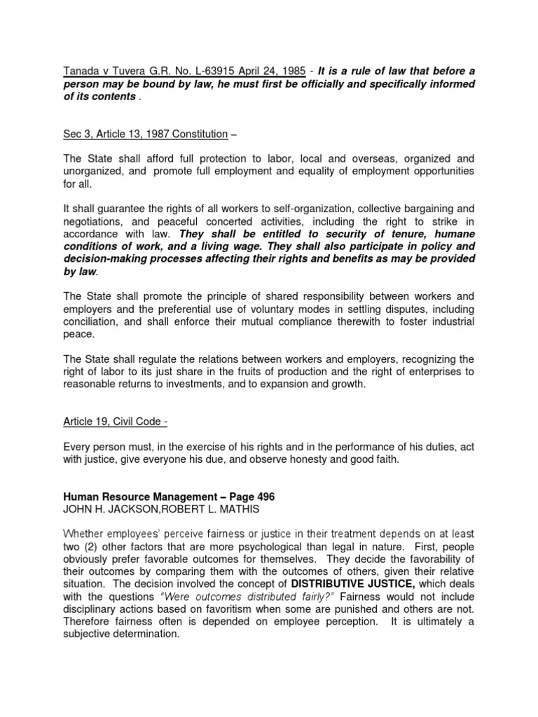 Human Resource Management - Page 496: "Were Outcomes Distributed Fairly ...