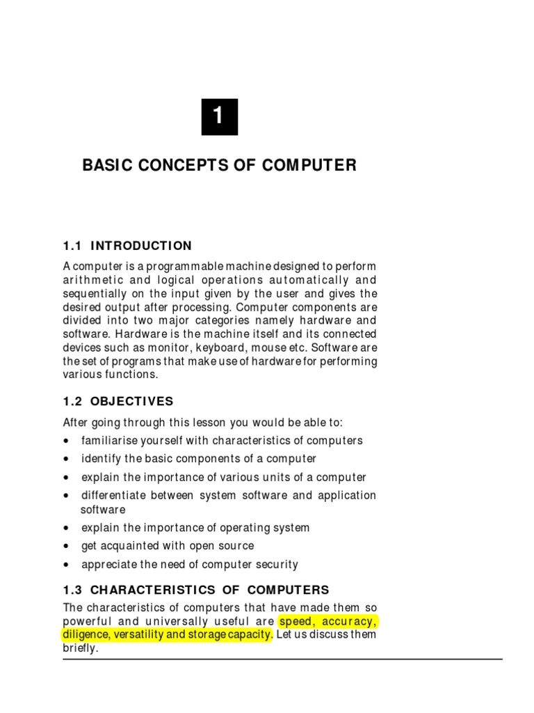 Basic Concepts of Computer (1.25 MB) | PDF | Computer Virus | Computer ...