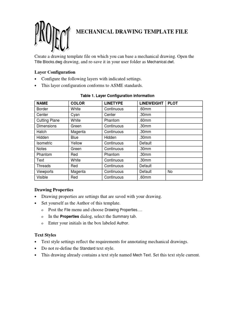 02-PROJECT-Mechanical Drawing Template File | Page Layout | Significant ...