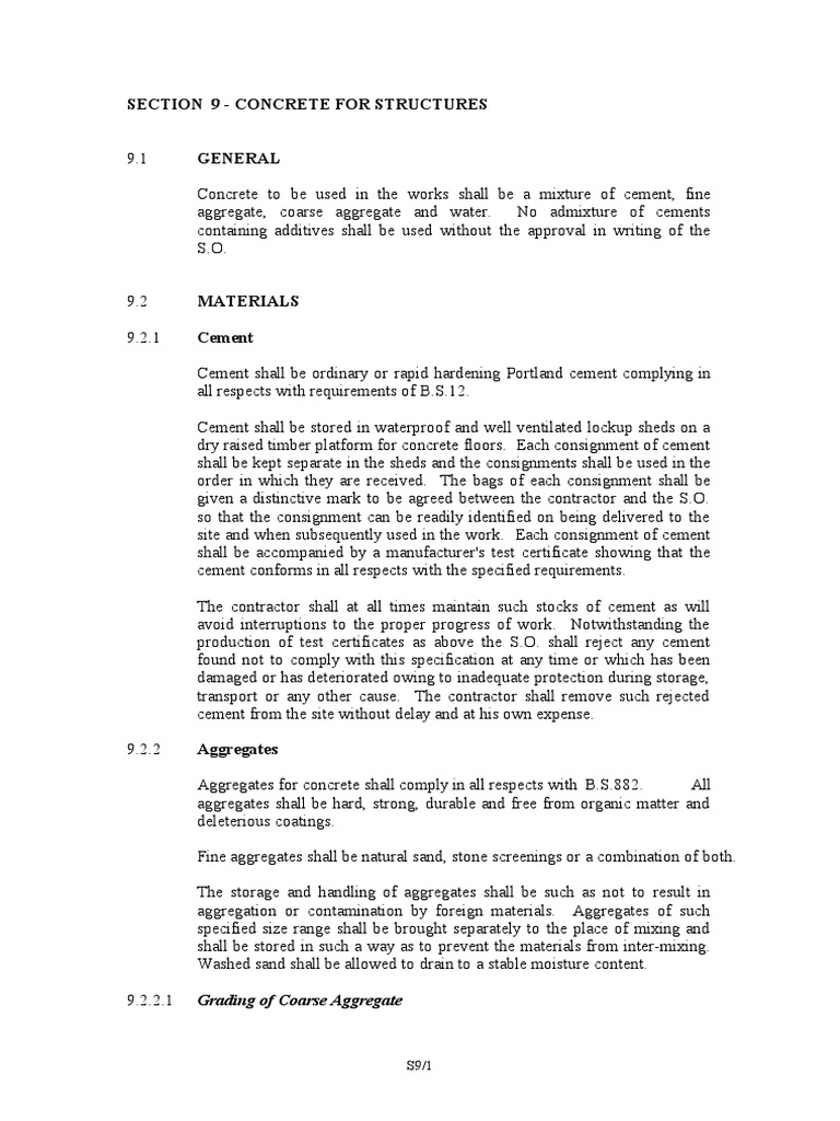 Concrete Specifications | PDF | Weighing Scale | Construction Aggregate