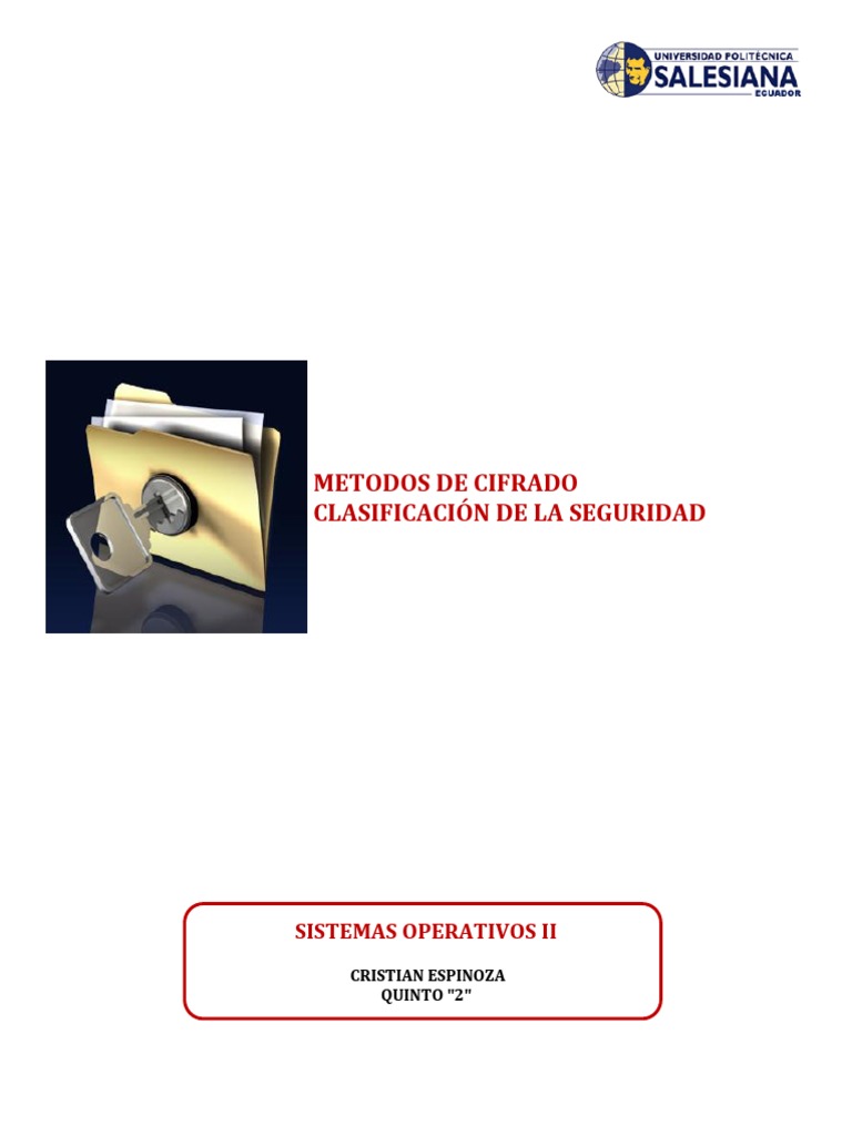 Cifrado y Seguridad | PDF | Criptografía | Clave (criptografía)