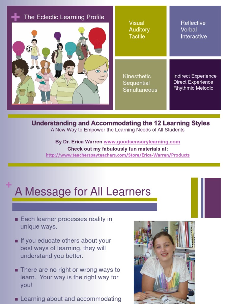 Eclectic Learning Profile | PDF | Somatosensory System | Learning