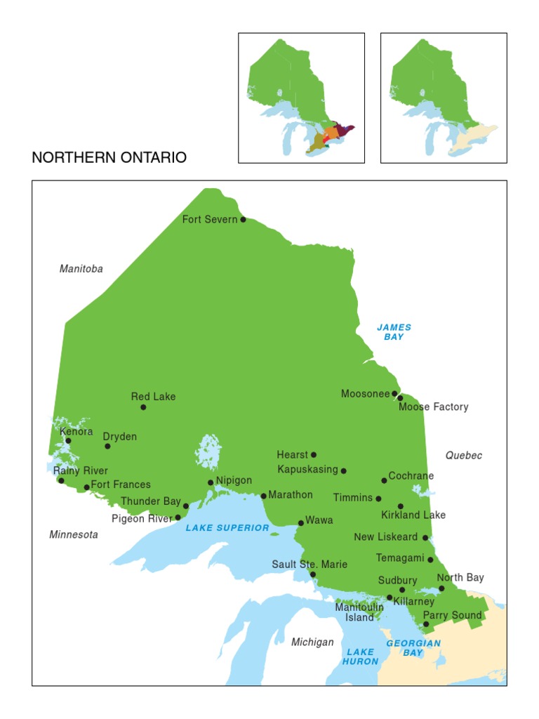 Northern Ontario Cities and Map Overview | PDF | Ontario | Nature