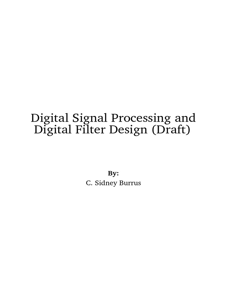 Col10598 - Digital Signal Processing and Digital Filter Design (Draft ...