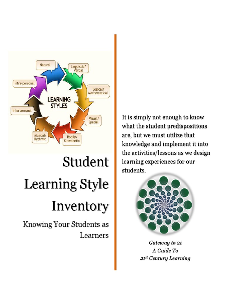 Student Learning Style Inventory | PDF | Learning Styles | Gesture