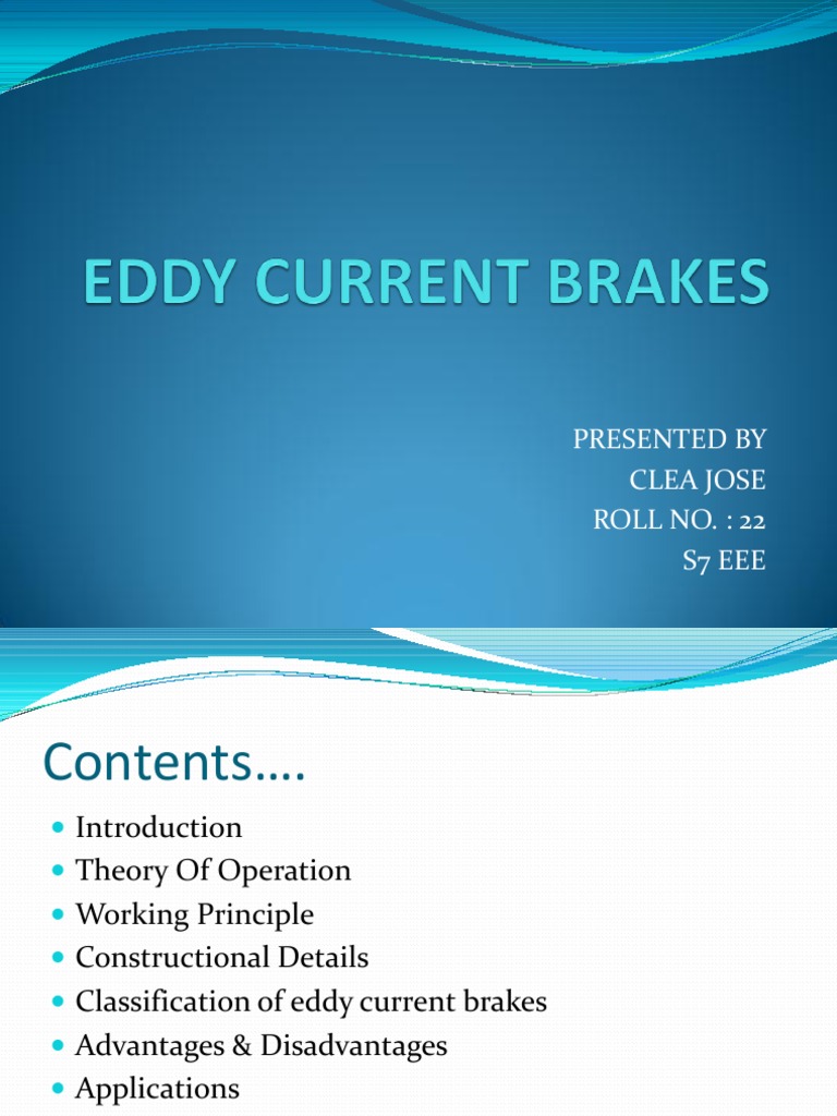 Eddy Current Brakes | PDF | Brake | Magnetic Field