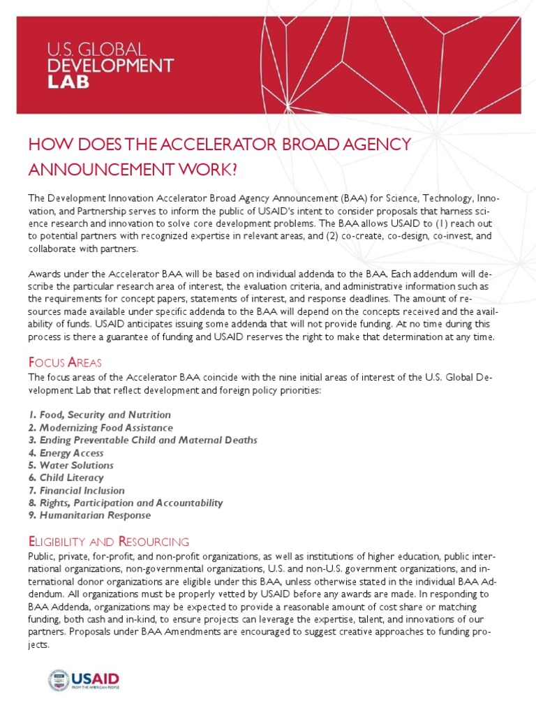 How Does The Accelerator Broad Agency Announcement Work?: Ocus Reas ...