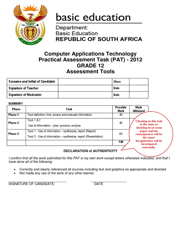 Additions To PAT Guidelines | PDF | Survey Methodology | Educational ...