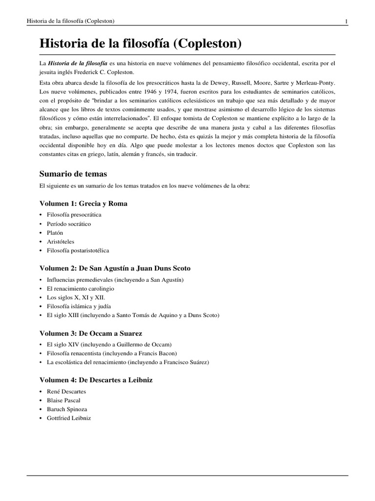 Historia de La Filosofía (Copleston) | PDF | Filosofía occidental ...