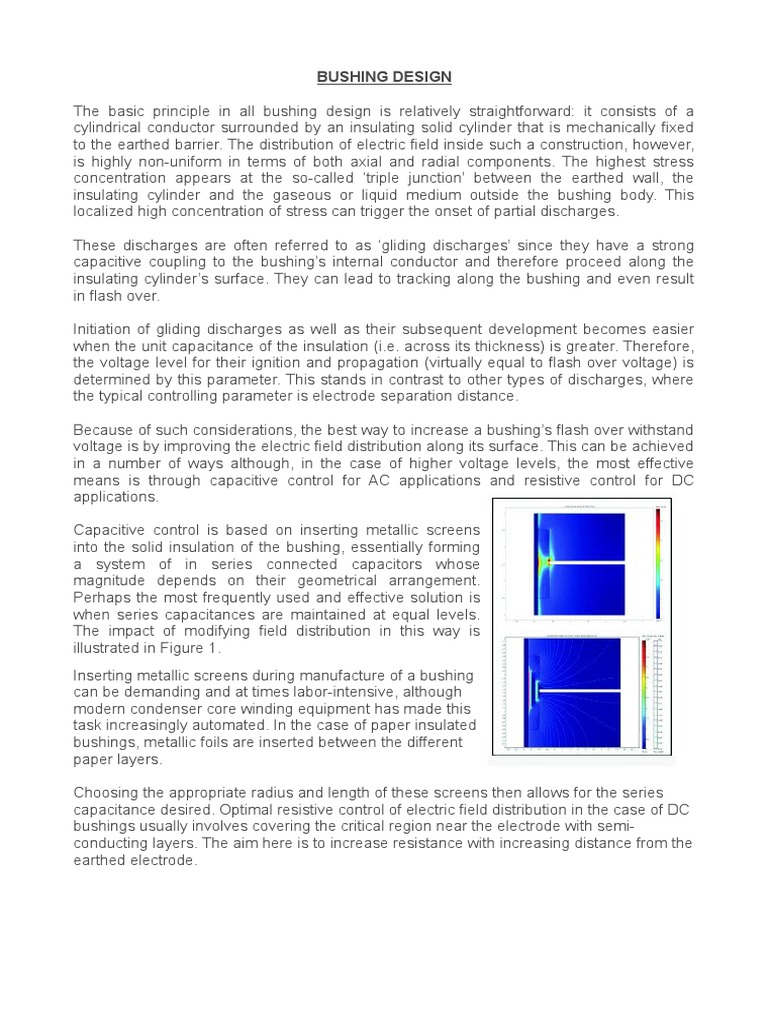 Bushing Design | PDF | Capacitor | Insulator (Electricity)