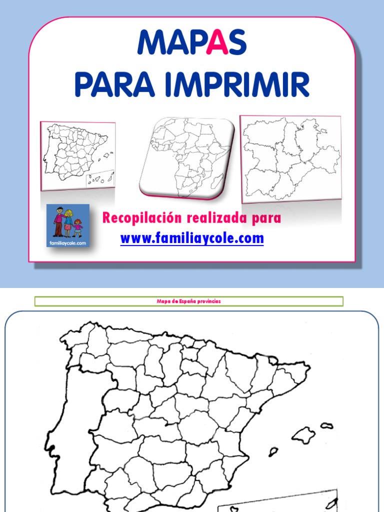 Mapas para Imprimir de España y Continentes | PDF