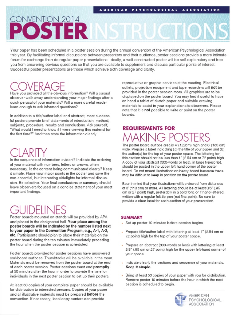 Poster Instructions | PDF