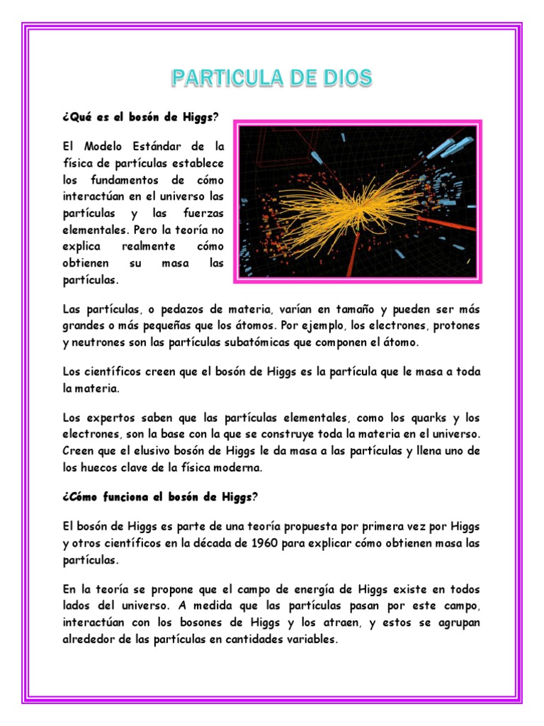 Particula de Dios | PDF | Partícula elemental | Bosón de Higgs