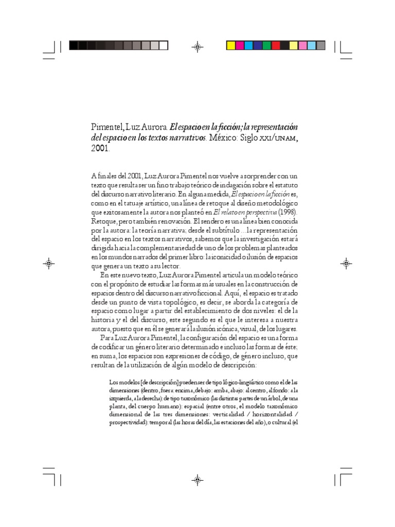 Pimentel, Luz Aurora. El Espacio en La Ficci - N (... ) - No | PDF ...