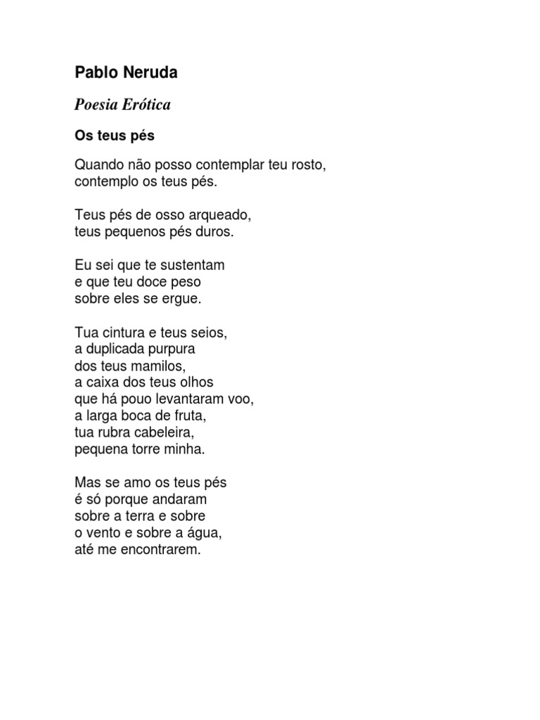 Pablo Neruda - Poesia Erotica | PDF | Poesia | Juvenil