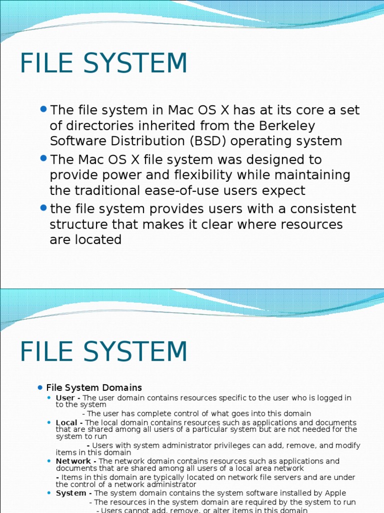 Mac OS X File System Overview | PDF | File System | Operating System