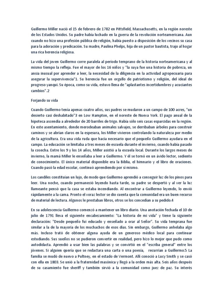 Guillermo Miller | PDF | Deísmo | Biblia