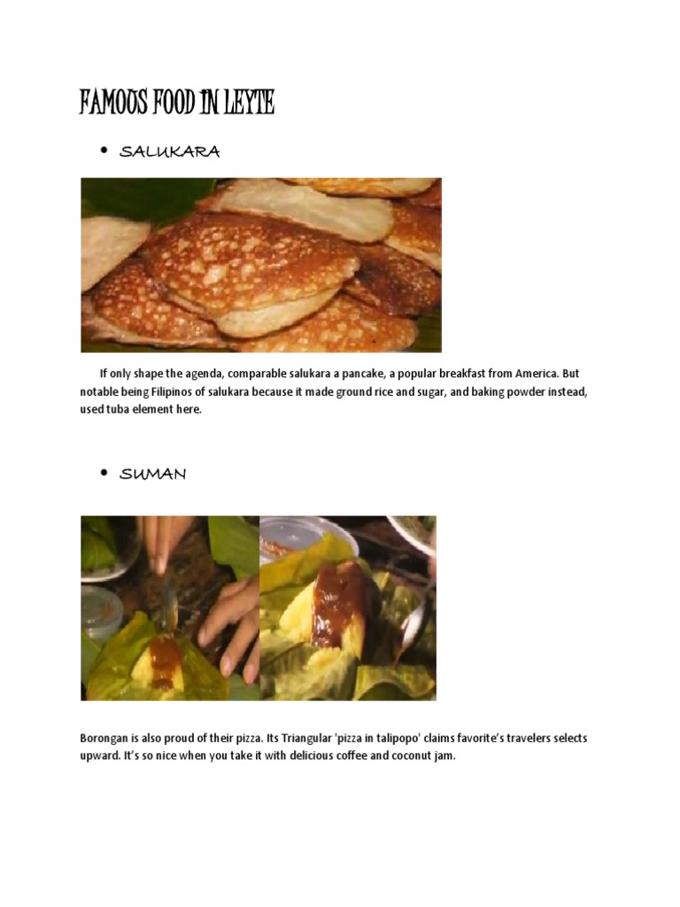 Famous Food in Leyte | PDF | Philippines