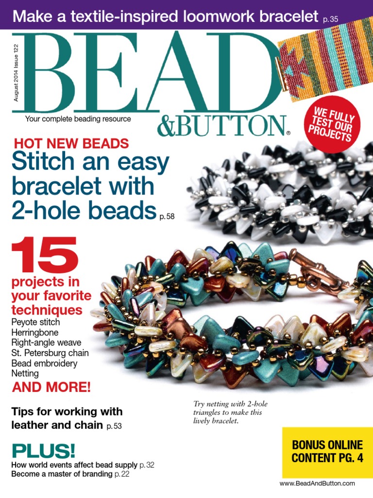 Bead & Button 2014-08 | Download Free PDF | Beadwork | Bead