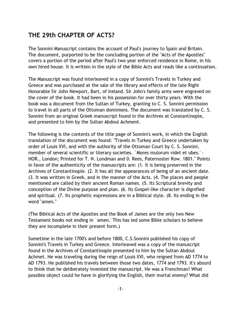 29th Chapter of Acts | PDF | Paul The Apostle | Jesus