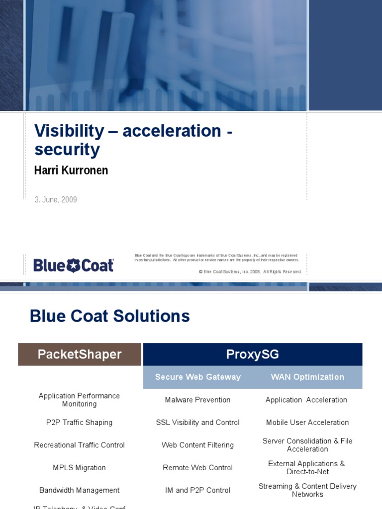 Blue Coat Solutions Overview | PDF | Hypertext Transfer Protocol ...