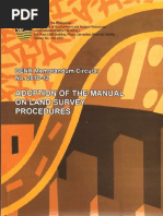 Manual On Land Survey Procedures PDF | PDF | Surveying | Geodesy