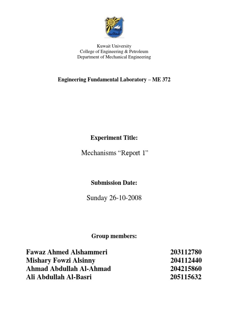 Mechanisms Final Report | Download Free PDF | Machine (Mechanical ...