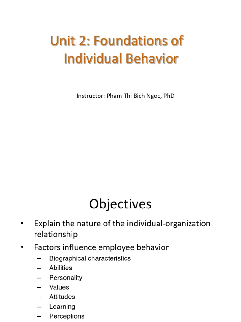 02 Foundation of Individual Behavior | PDF | Reinforcement | Attitude ...