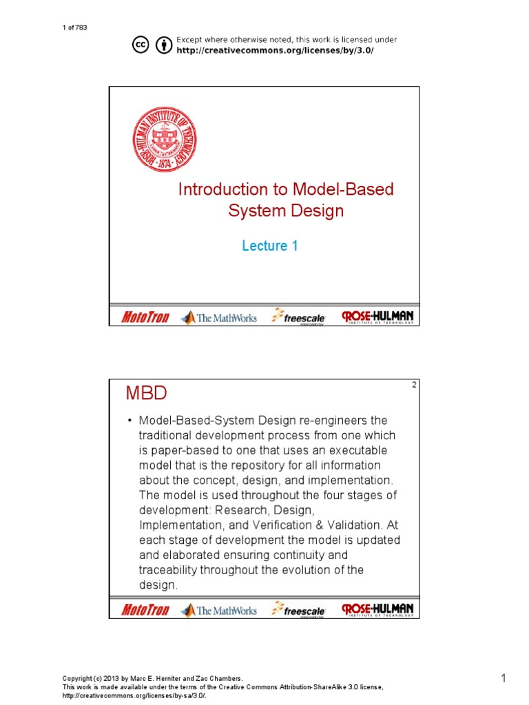 Introduction To MBSD - Notes | PDF | Electric Generator | Creative Commons