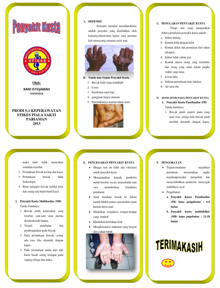 Leaflet Penyakit Kusta | PDF