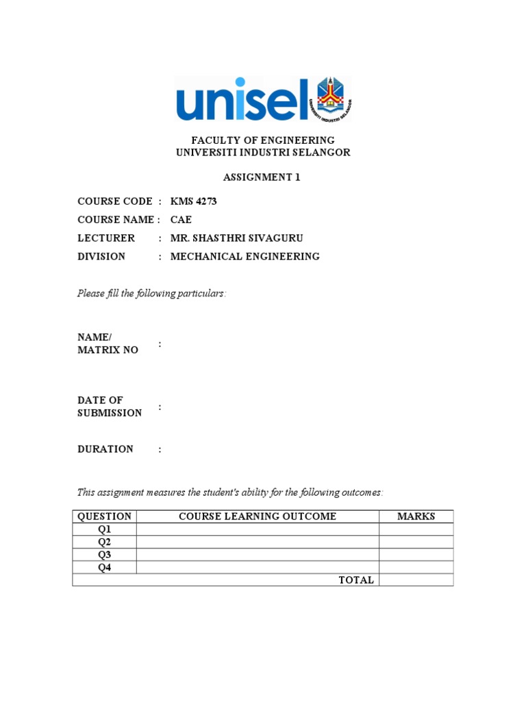 Engineering Assignment Details | PDF | Computers