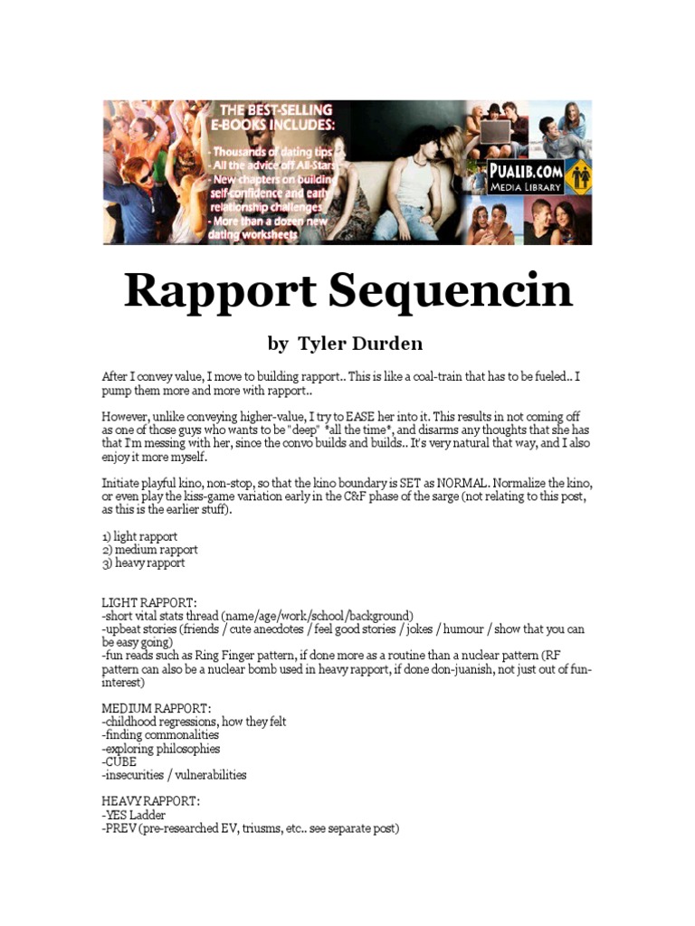 Building Rapport for Seduction | PDF | Psychological Concepts | Psychology