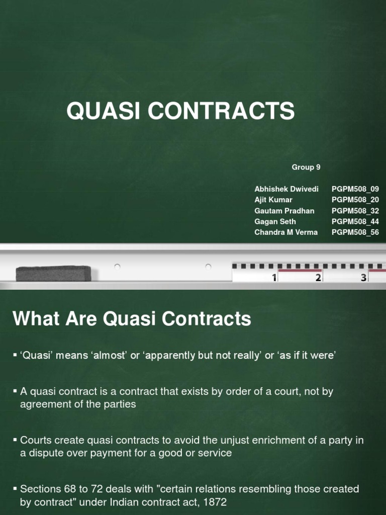 Quasi Contract(68 72) | Indemnity | Legal Concepts