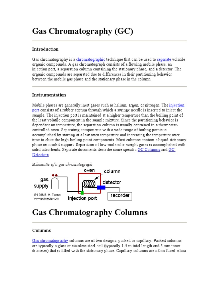 Gas Chromatography | PDF | Gas Chromatography | Chromatography