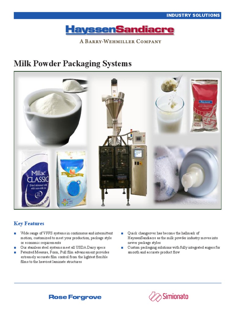 Milk Powder Brochure | Dairy | Packaging And Labeling
