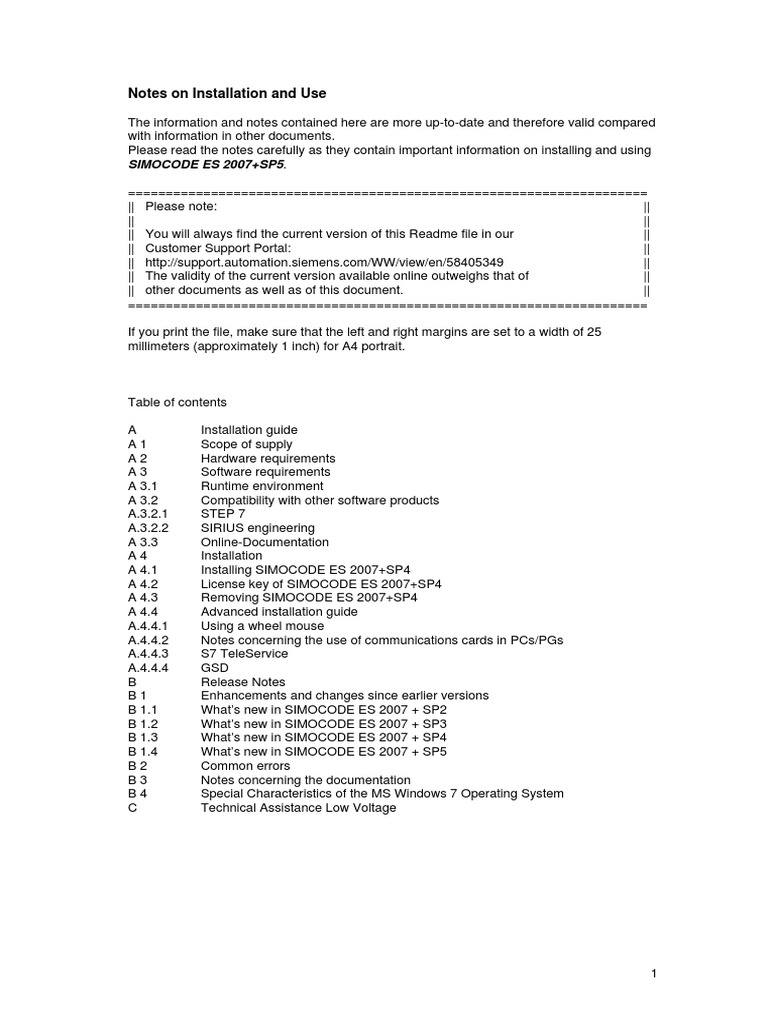 SIMOCODE ES 2007+SP5 Setup Guide | PDF | Windows 7 | Microsoft Windows