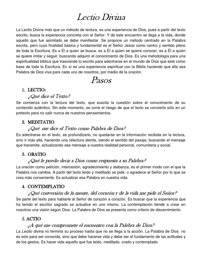 Lectio Divina | PDF